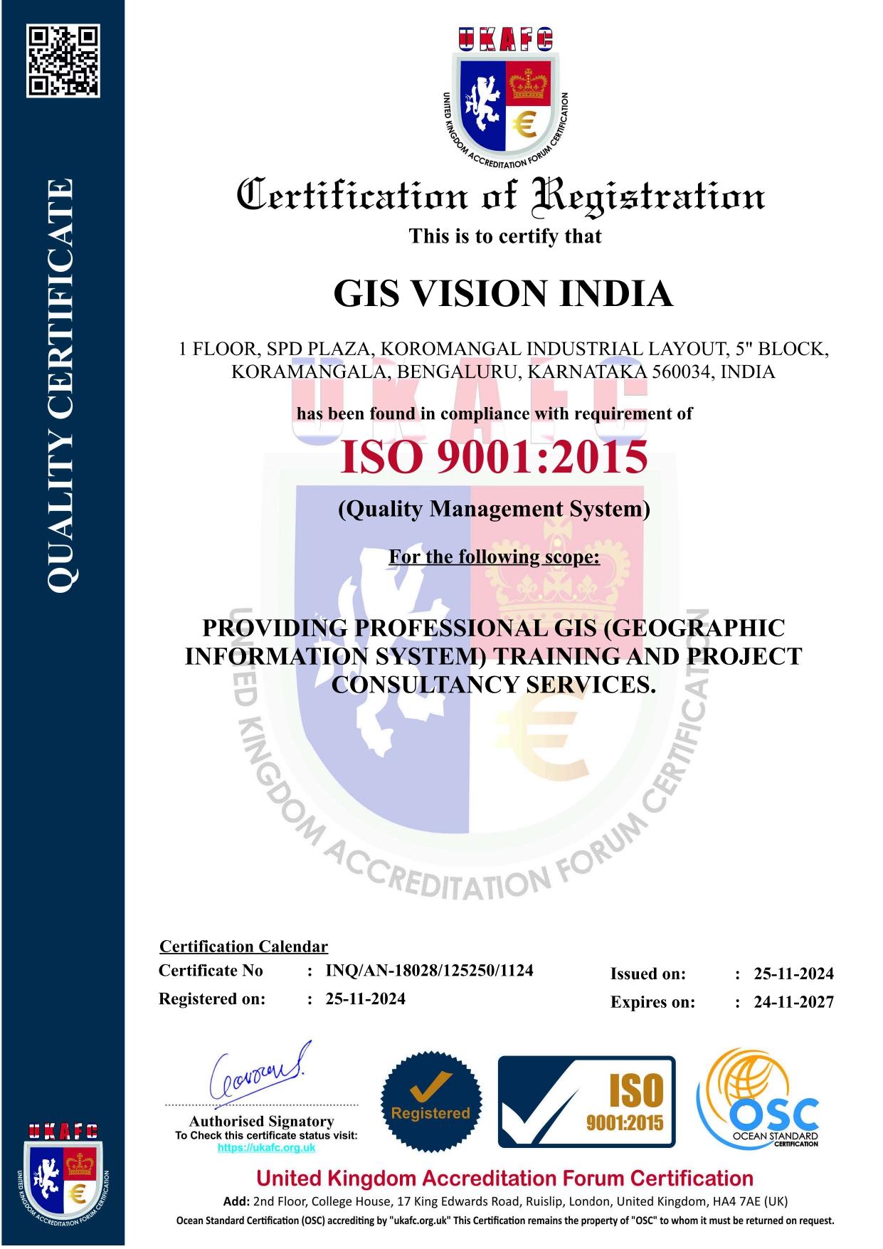 GIS Vision India Certifications – GVI: GIS Course Training and ...
